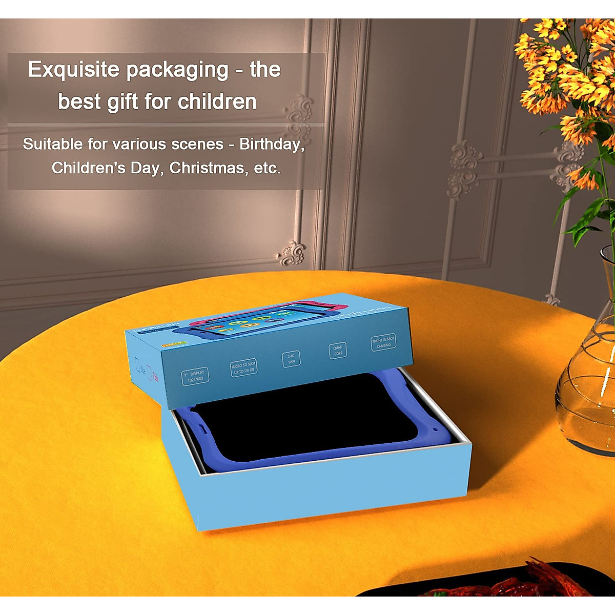 NOBKLEN Kids Tablet 7 Inch Tablet - 2GB RAM and 32GB Storage, 3000mAh Battery, Dual Cameras, and Parental Controls