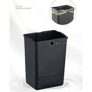JGATW Garbage Can Household Trash Cans Living Room Creative Step Trash Can with Lid Bedroom Office Bathroom for Home Office (Color : Black, Size : 9L)