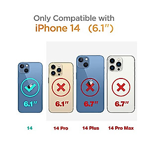 GVIEWIN Compatible with iPhone 14 Case with Screen Protector + Camera Lens Protector, Soft Shockproof Clear Floral Phone Protective Cover for Women, Flower Pattern Design 6.1" (Magnolia/White)