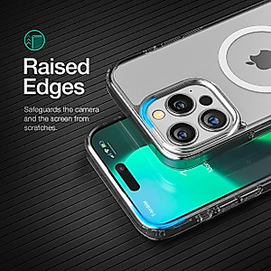 ENCASED Clear Case with Magnetic Wallet Designed for iPhone 15 Pro Case with Card Holder (Compatible with MagSafe) Clear