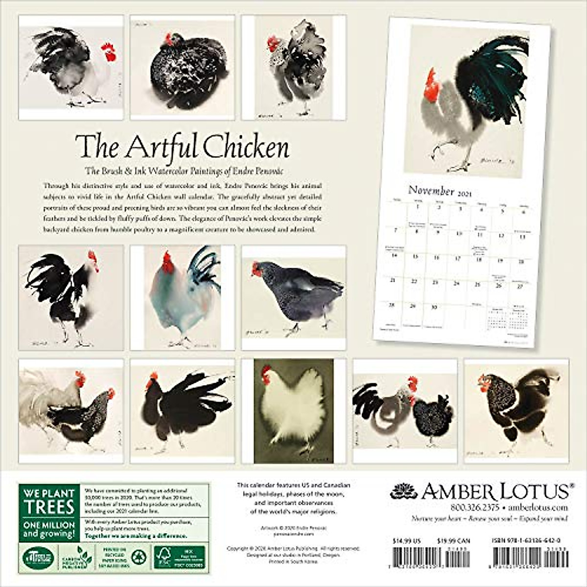 Artful Chicken 2021 Calendar