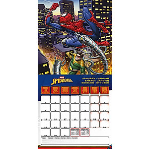 Spider-Man Calendar 2024 - Month to a View Planner 30cm x 30cm, Marvel Gifts for Men and Women, Marvel Gifts for Boys and Girls, Kids Calendar - Official Merchandise