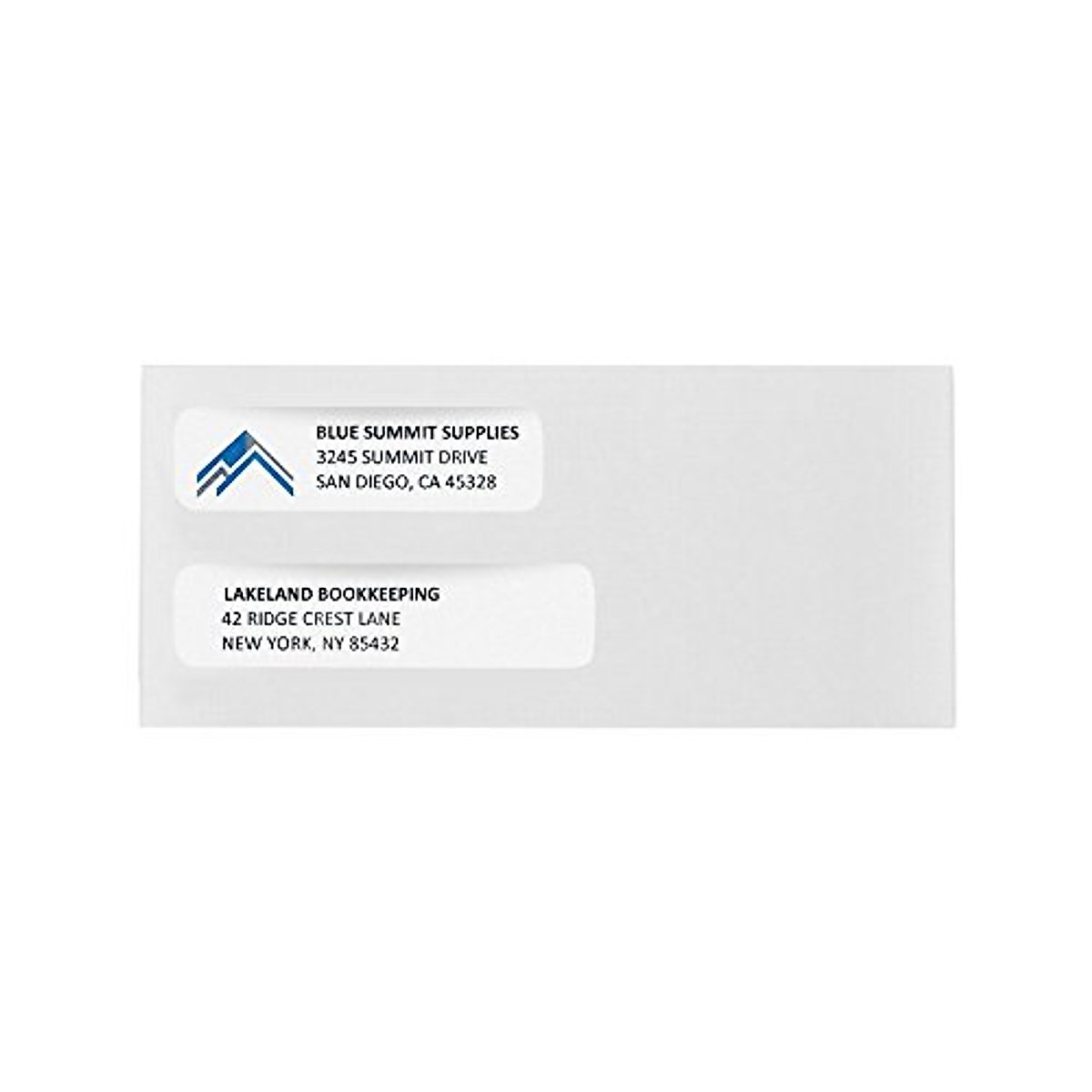 500 No. 10 Flip and Seal Double Window Security Envelopes - Perfect Size for Multiple Business Statements, Quickbooks Invoices, and Return Envelopes -Number 10 Size 4 1/8 X 9 ½ Inch