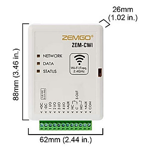 Zemgo FPC-8419 Smart Mobile WiFi Controller for Access Control with Android + Apple App, Web Browser + Smartphone Remote Viewing, 770lbs Electric Door Strike Fail Safe Fail Secure + Power Supply