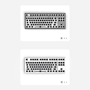 Ronyme Mk870 Translucent 87 Keys Mechanical Gaming Keyboard Full Key FN2 Layer Editing Programming, White