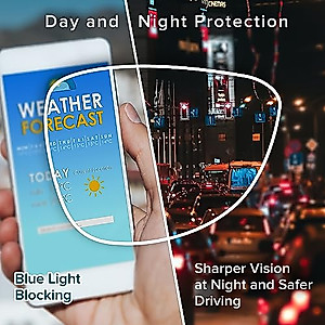 GUDVUE Blue Light Glasses for Men Rectangle Computer Glasses Gaming Eyeglasses, Black/Crystal PRO