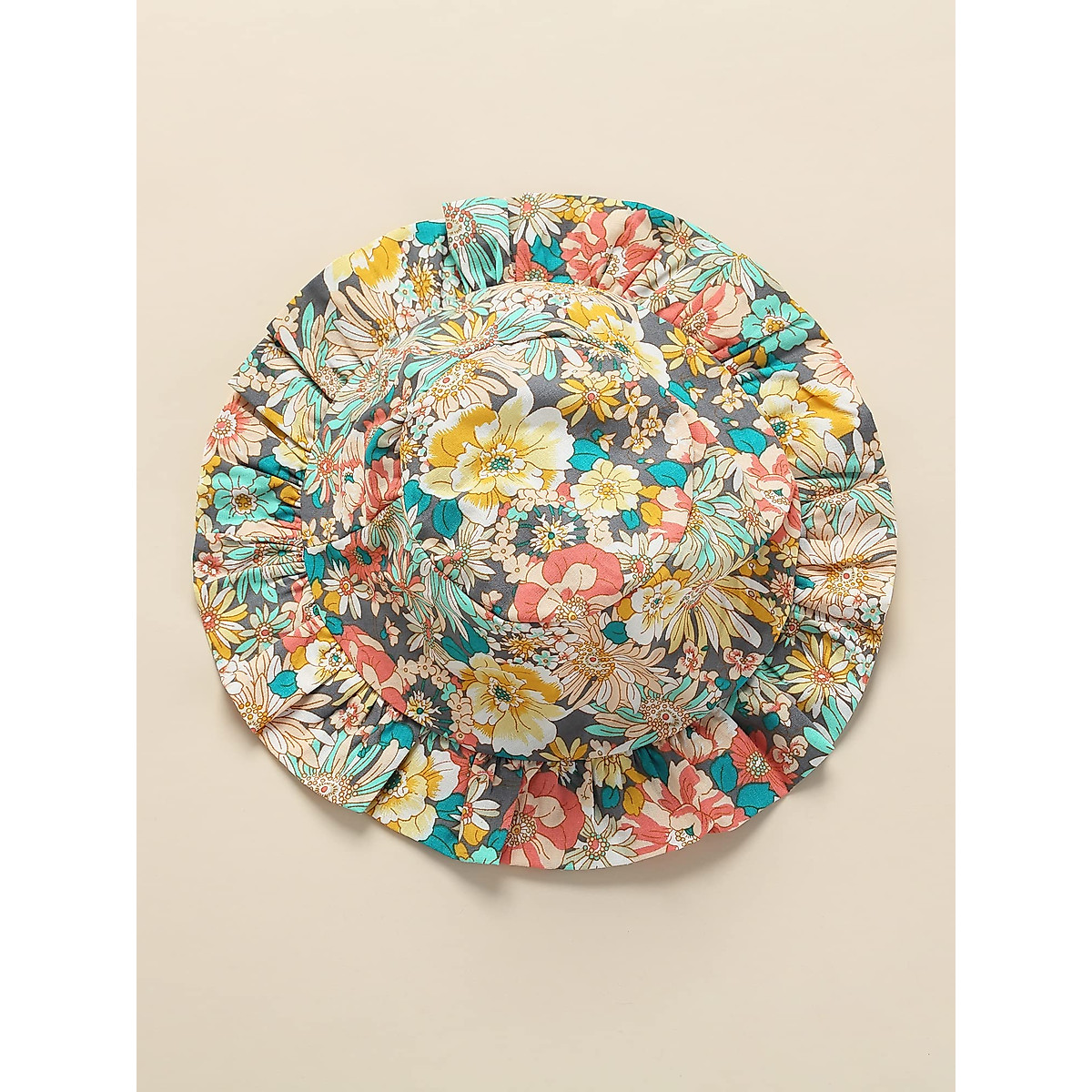 6M-3Y Summer Newborn Infant Toddler Baby Girls Dress Flower Print Ruffles A-Line Dresses + Cap Outfits (Green, 6-12 Months)