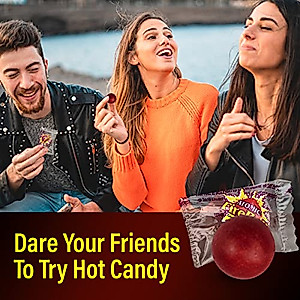 ATOMICFireballs – Sweet and Spicy Bulk Candy – Medium Size Individually Wrapped Hard Candy – Halloween Candy Bulk – Pack of 2 LB, Red Candy – Fireball Candy Bag with Intense and Fiery Cinnamon Flavors