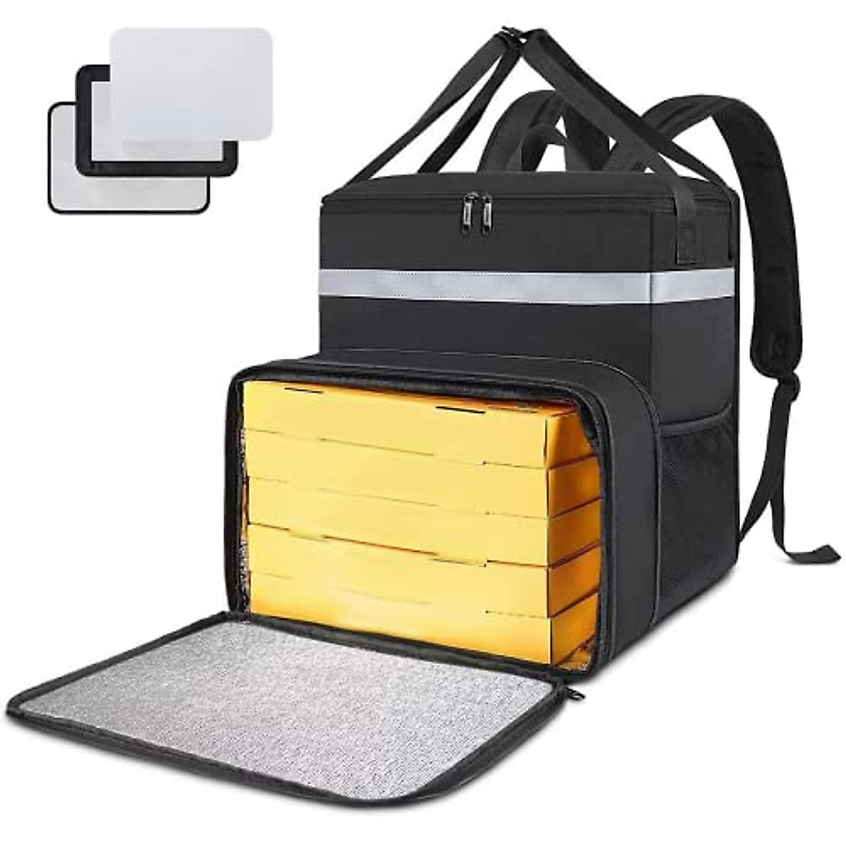 Bejetca Delivery Backpack, Expandable Insulated Hot Pizza bag, Used for Delivering Bicycles, Large Leak Proof and Waterproof Pizza Delivery bag, Suitable for Delivery Pizza, Camping, and Beach