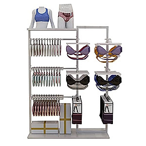 Household Products Clothing store commercial shelves Floor-standing display rack for underwear, socks, accessories, scarves, gloves, Lingerie standing bra panties underwear stand shelves, White