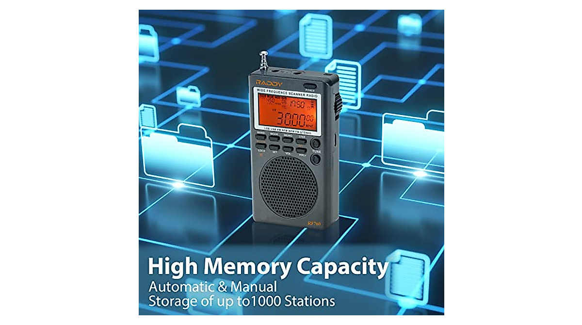 Raddy RF760 Portable Shortwave Radio with NOAA Alerts and Full Band ...