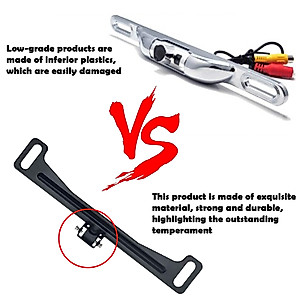 neynavy 1 PC Car Rear View Camera License Plate Bracket, Universal Car Dash Cam Mirror Camera Kit Rearview Camera Mount, Installation Holder for Backup Camera Reverse Camera (Black)