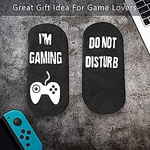 Do Not Disturb I'm Gaming Socks, Gifts for Teenage Boys, Gaming Socks Novelty Birthday Gifts Ideas for Teen Boys Mens Gamer Kids Sons Husbands Dad Father