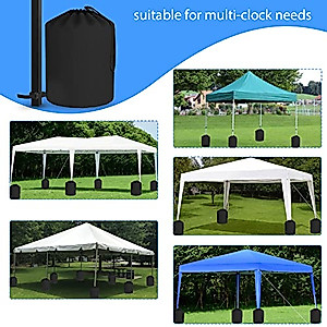 KAMPKEEPER Sand Bags for Canopy Tent, Sandbags for Weight Gazebo,Heavy Duty 70LBS*4Packs (Black)