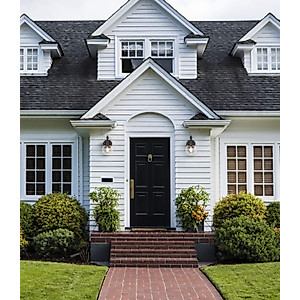 KSANA Outdoor Sconces Wall Lighting, Rust-Proof Exterior Light Fixtures Wall Mount with Bubble Glass, Globular Outdoor Light Fixtures for Porch, Yards, Patio, Garden, Balcony, Hallway, Black Finish