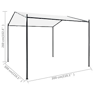 Matalde Outdoor Patio Gazebo with Sturdy Steel Frame Gazebo, Outdoor Waterproof Gazebo, Backyard Portable BBQ Gazebo for Patio Backyard Garden Lawn, White 9.8' x 9.8' x 8.5'