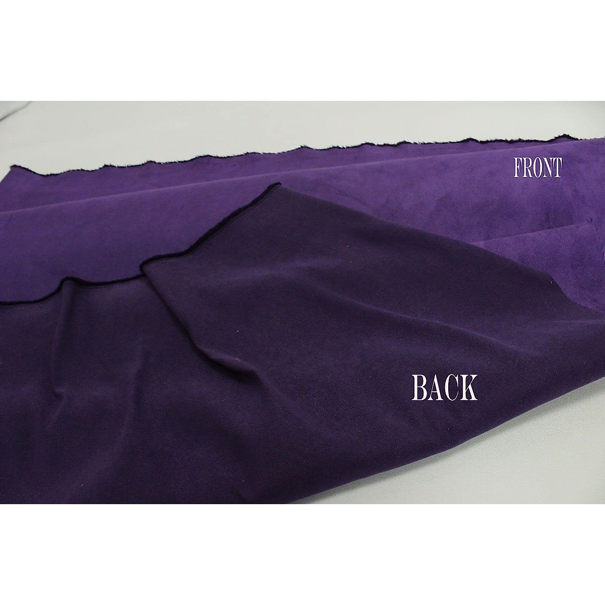 Mybecca Microsuede Fabric 58/60" Width Fabric by The Yard Color : Purple (1 Yard, 36"x58") (Precut into 1 Yard Pieces by Prime)