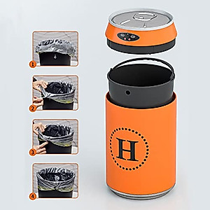 BONAD Bathroom Trash Can Indoor Stainless Steel Intelligent Automatic Induction Trash can Office Living Room Bedroom Kitchen Bathroom Creative Trash can Wastebasket (Color : 1)