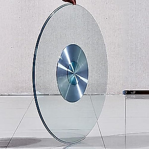 DOUKI Glass Rotating Tray 36inch Tabletop Rotating Serving Tray, Thick Glass Lazy Susan Heavy Duty Turntable, Large Lazy Susan For Dining Table (Size : 60cm(24inch))