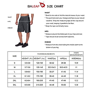 BALEAF Men's Mountain Bike Shorts Loose-fit Bicycle Shorts, Cycling 3D Padded Gel MTB Biking Lightweight SPF 50+ Black Size XL