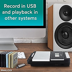 PHILCO Digital Cassette Recorder – Portable Tape Player, Recorder & Cassette to MP3 Converter