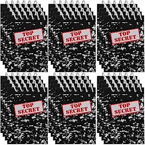 Bedwina Top Secret Mini Notebooks for Kids Party Favors - (Pack of 24) Spiral Note Book Pads for Murder Mystery Party Decor, Secret Agent Spy or Crime Detective Themed Parties, Goody Bag Notepads