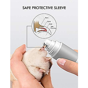 PETLIBRO Dog Nail Grinder - Rechargeable Low Noise Pet Nail Grinder for Dogs Professional 2 Speed Electric Pet Nail Trimmer Painless Paws Grooming Dog Nail Clippers for Small Medium Large Dogs & Cats