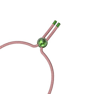 SWAROVSKI Dulcis Soft Bracelet with Pink Crystal in Green Molded Setting on Pink Braided Cord, Part of the Dulcis Collection