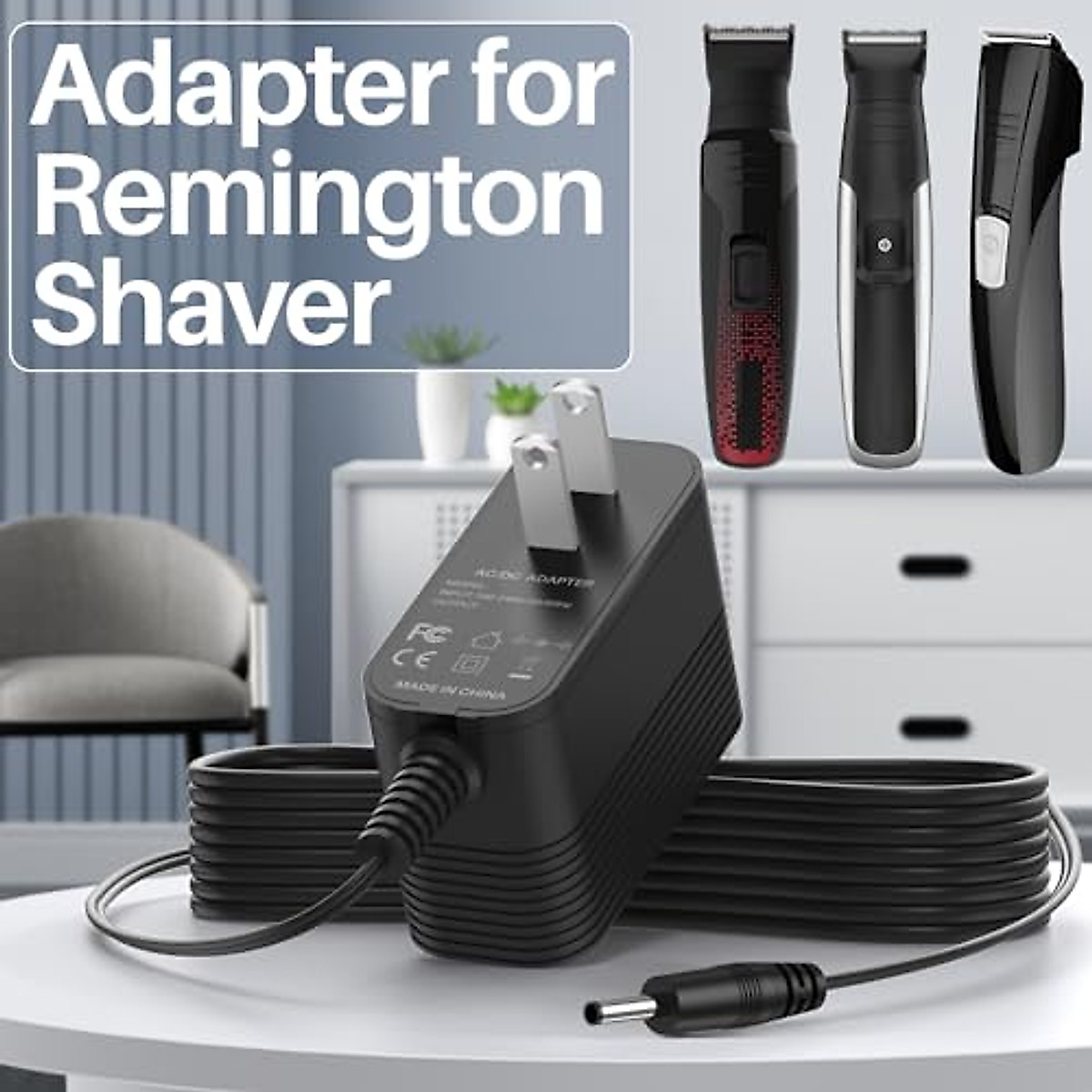 5 V Power Supply for Remington Shaver Charger Cord for Remington Beard Trimmer PG6025 PG250 PG525 PG6145 PG6155 PG6135 PG6015 PG6060 MB4040 MB4045 Shaver for Men Charger for Remington Replacement