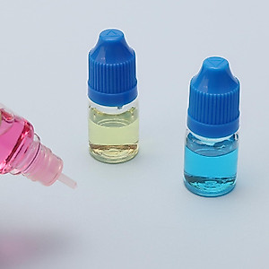 Newzoll 5 ml Empty Plastic Dropper Clear Bottles e-juice E-Liquid Childproof 10PCS Blue Cap