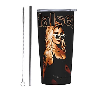 HIKTIEK Halseys Stainless Steel Insulated Car Sippy Cup With Lid Travel Mug for Cold Hot 20 oz