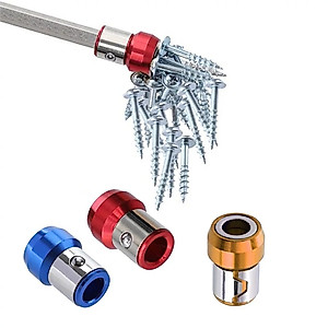 1/4 Inch/ 6.35 mm Universal Magnetic Screw Ring Bit Magnetizer Ring Metal Magnetizer Screw, Removable for Hex Screwdriver and Power Bits