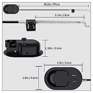Baridwon 2 Set Recliner Replacement Parts, Durable Recliner Release Pull Handle with Recliner Pull Cable, Repair Replacement Parts Compatible with Most Furniture of Recliner Chair Sofa Couch