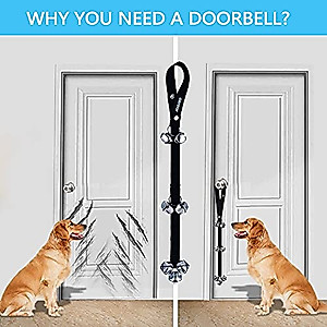 Dog Doorbells for Dog Training - CATOOP Adjustable Door Bell for Puppy with Collapsible Travel Pet Cat Dog Bowl