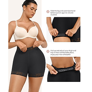 FeelinGirl Body Shaper Panty Tummy Control Shapewear Middle Waist Shorts Butt Shaper Black M