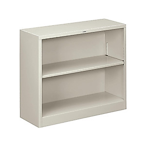 Hon S30abcq Metal Bookcase, Two-Shelf, 34-1/2W X 12-5/8D X 29H, Light Gray