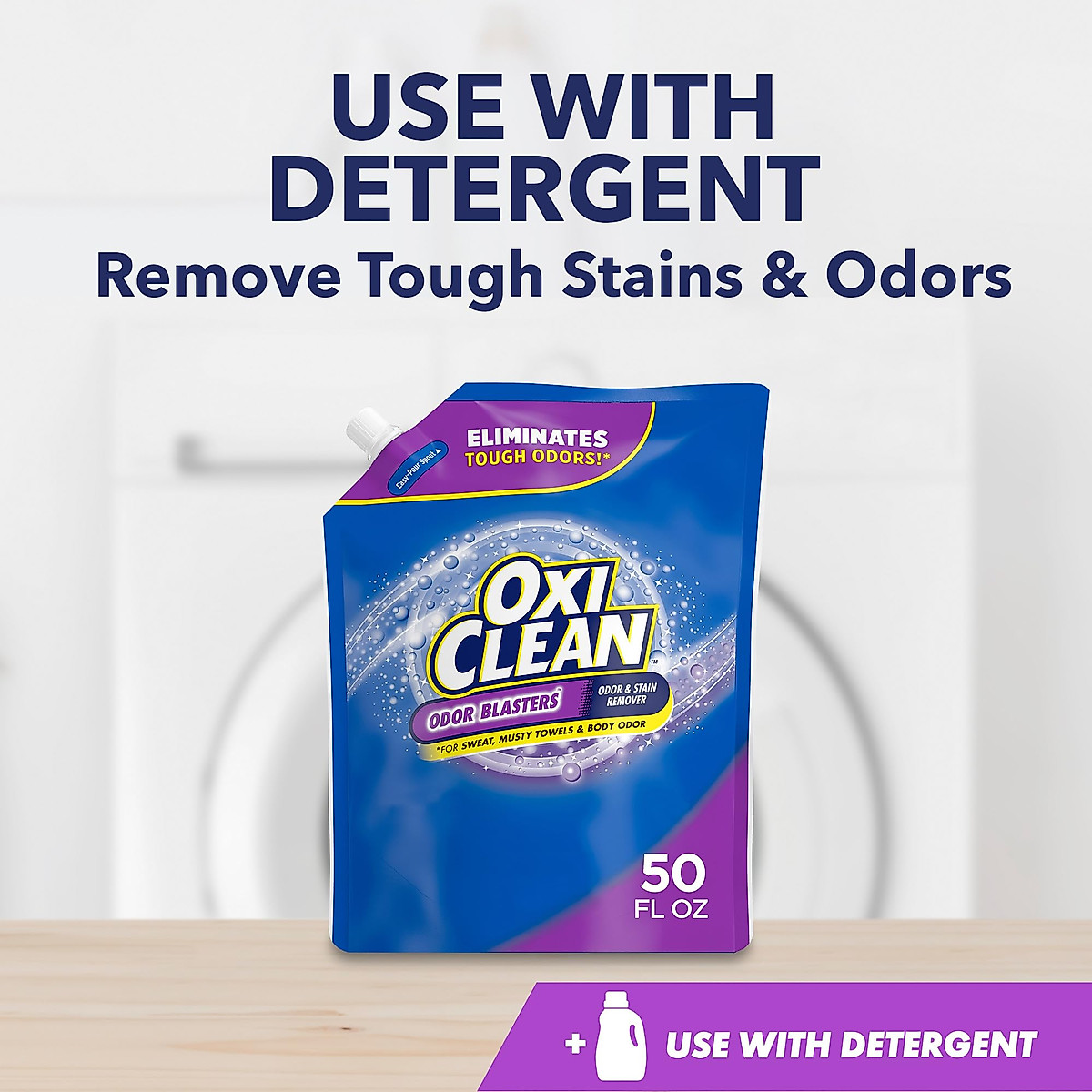 OxiClean Odor Blasters Odor and Stain Remover Laundry Booster Liquid, 50 fl oz 3-Pack