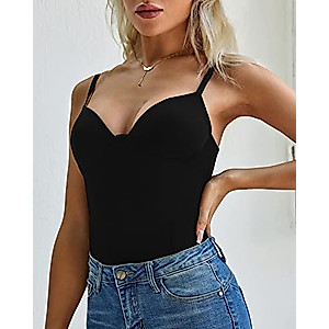 Bengbobar Women Bodysuit Shapewear Firm Control Ultra Light Built-in Bra V Neck Body Shaper 3X-Large Black