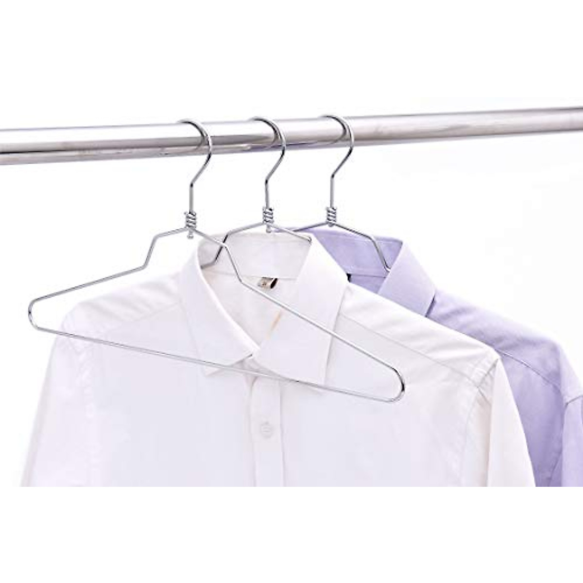 16" Quality Metal Hangers, 30-Pack, Swivel Hook, Stainless Steel Heavy Duty Wire Clothes Hangers, Heavy-Duty Clothes, Jacket, Shirt, Pants, Suit Hangers (30, 16" inch)