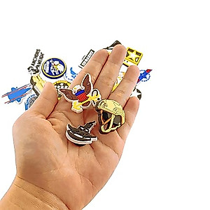 Yagulro 27PCS Army Shoe Charms Navy and Tanks Charms for Men and Women American Adults Bracelet Accessories Sandals Shoe Decoration Cute Shoes Pins for Boy Girl
