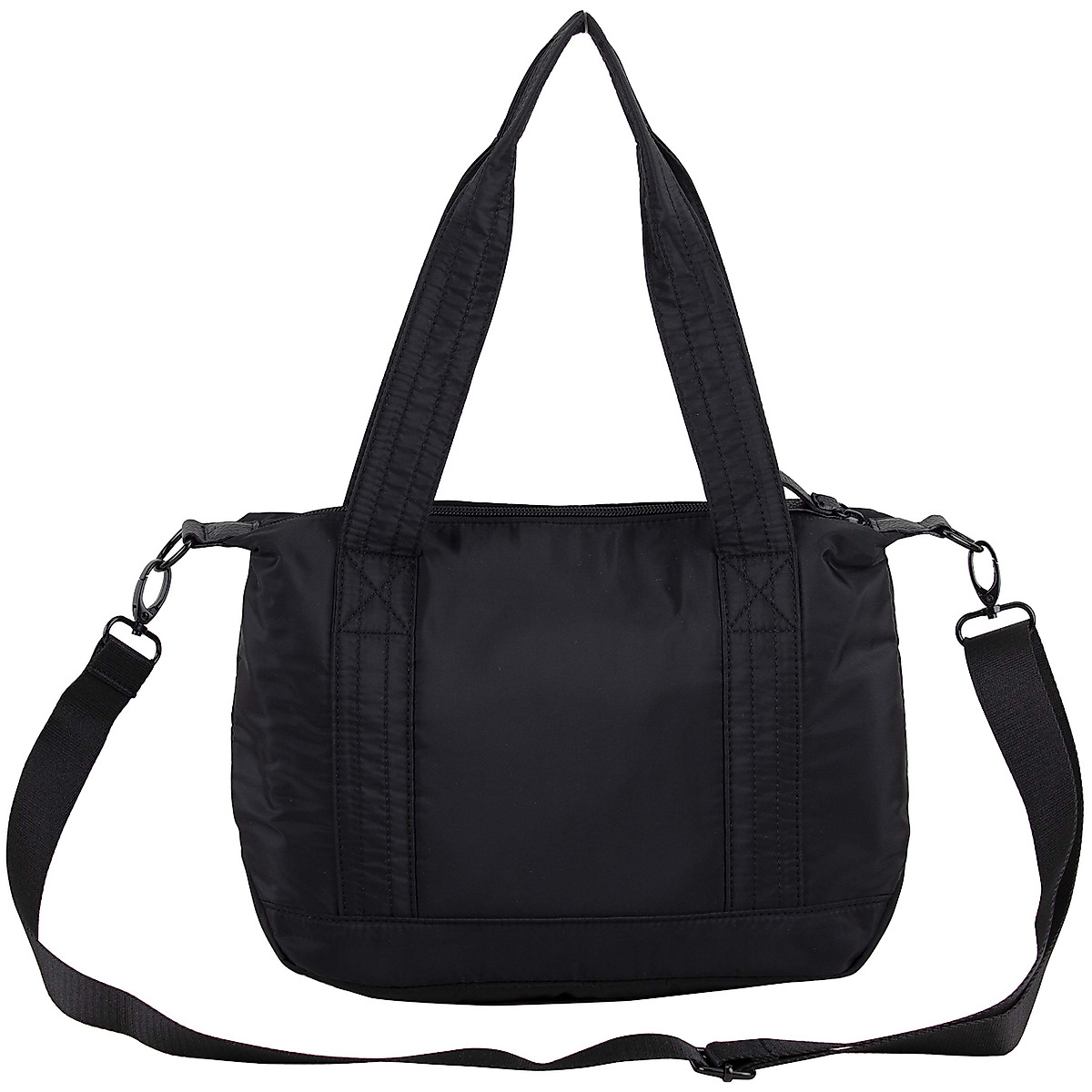 BODHI Metro Soft Puffy Midi Shoulder Bag with Crossbody Strap - Black