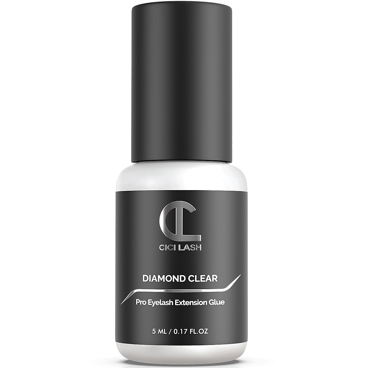 Diamond Clear Eyelash Extension Glue for Professionals - Maximum 7 Week Retention / 1-2 Second Drying Time Semi Permanent Individual/Volume Lash Glue with Transparent Color - Latex Free 5ML/0.17 FL.OZ