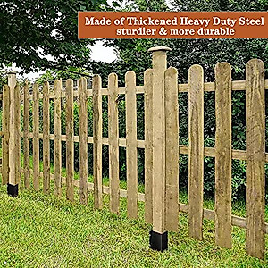 Sekcen 6 Pcs Fence Post Anchor Ground Spike 4x4 Metal Post Stake 24 Inch for Mailbox Deck Railing