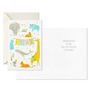 Hallmark Baby Shower Cards for New Parents (12 Cards with Envelopes) Welcome New Baby, Congratulations, Gender Reveal