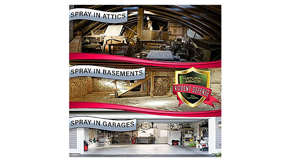 Natural Armor Peppermint Rodent Repellent - Safe Indoor & Outdoor Solution