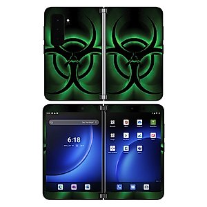 MightySkins Skin Compatible with Microsoft Surface Duo 2 - Bio Glare | Protective, Durable, and Unique Vinyl Decal wrap Cover | Easy to Apply, Remove, and Change Styles | Made in The USA