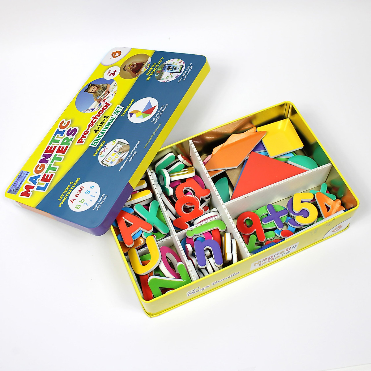 90in1 Magnetic Alphabets Letters Toys for Kids 3 4 and 5 Years | ABC 123 Toys for Kids | Best Educational Birthday Gift Pack for Baby Boys & Girls, ABC Preschool Activities