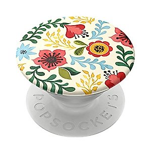 PopSockets Phone Grip with Expanding Kickstand, Floral PopGrip - Wallflower Paper