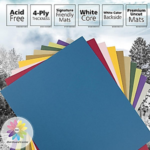 Mat Board Center, 10 Pack 16x20 Mixed Color Uncut Mat Boards/Backing Matt Boards for Crafts, Frames, Photos and More