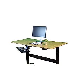 KT1 Ergonomic Under-Desk Computer Keyboard Tray adjustable height angle negative tilt sliding pull out platform swivels 360 slides office products furniture desktop accessories with mouse pad black